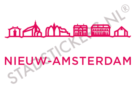 Autosticker - Nieuw-Amsterdam - Stadstickers.nl