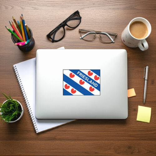 Sticker Friesland - Vlag - Stadstickers.nl